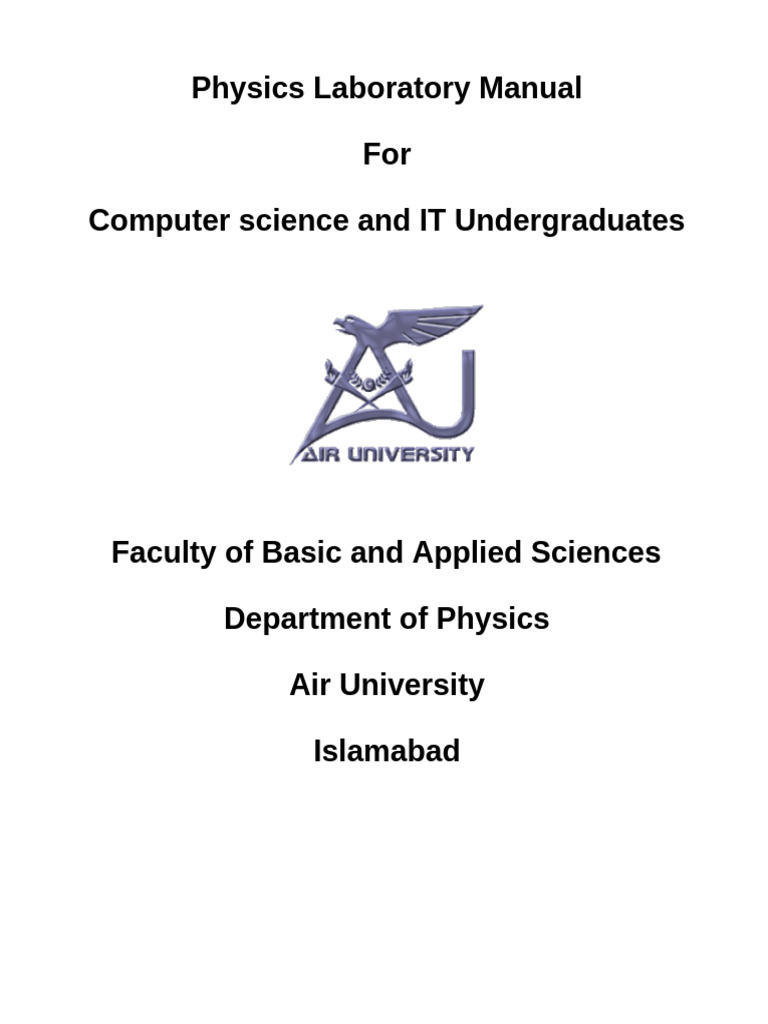 Physics Laboratory Manual | PDF | Capacitor | Voltage