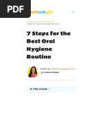 Personal Hygiene Checklist | PDF | Hygiene | Toothbrush