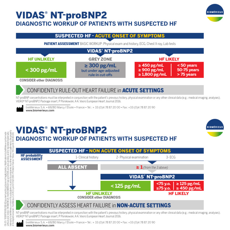 VIDAS NTproBNP Pocket Card | PDF | Medical Diagnosis | Physical Examination