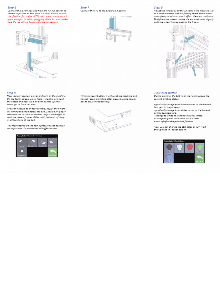 Manual de usuario Artillery Sidewinder X1 (2 páginas) (1) | PDF | Manufactured Goods | Equipment