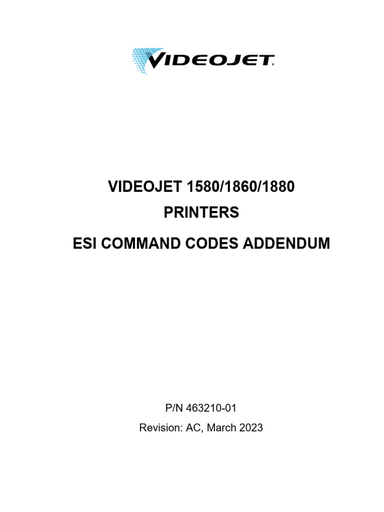 ESI Command Codes Addendum | PDF | Port (Computer Networking) | Ascii