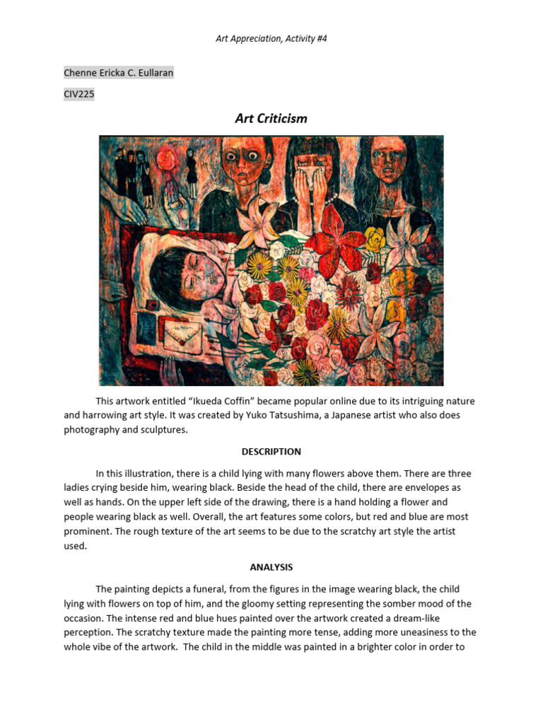 4-Step Art Criticism - Eullaran | PDF | The Arts