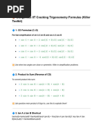 Trigonometric Formulas JEE | PDF