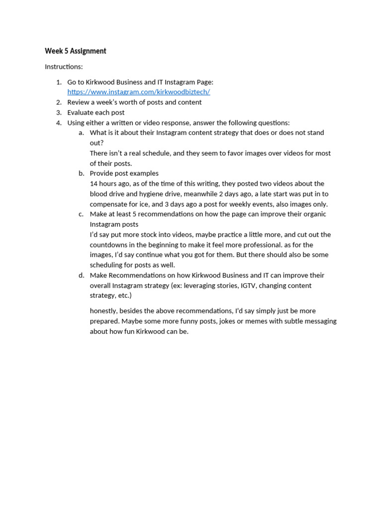 Week 5 Assignment | PDF