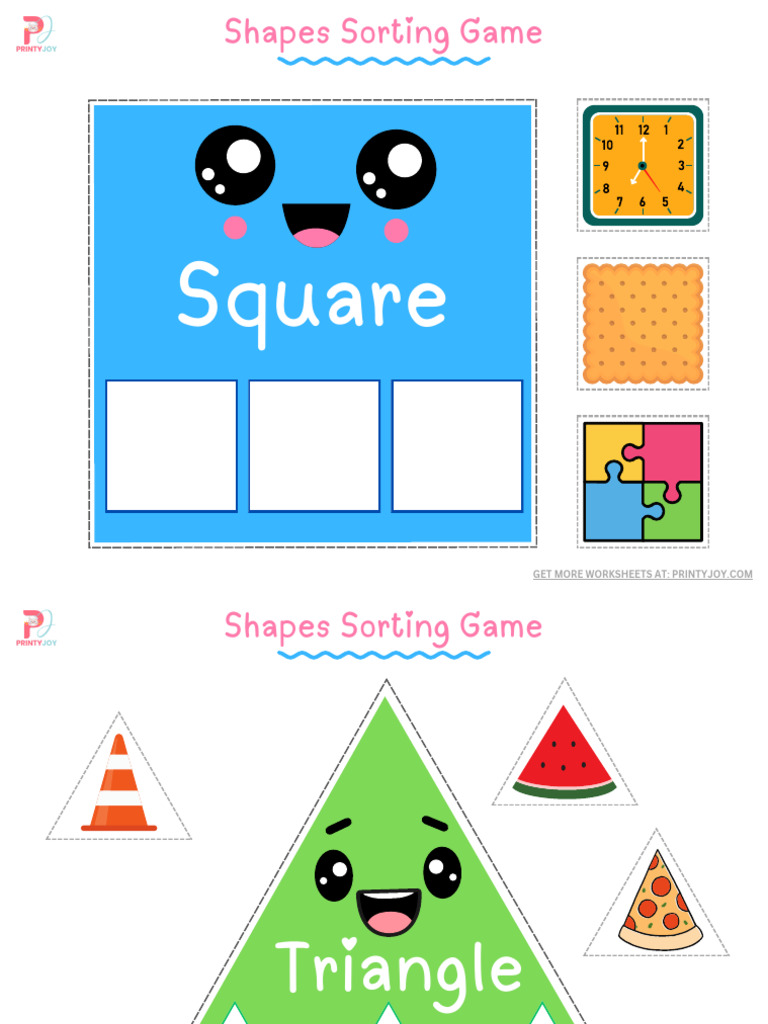 Geometric Shapes Sorting Game Free | PDF