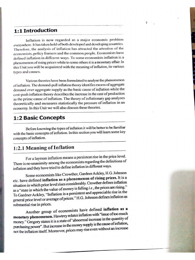 Meaning of Inflation | PDF