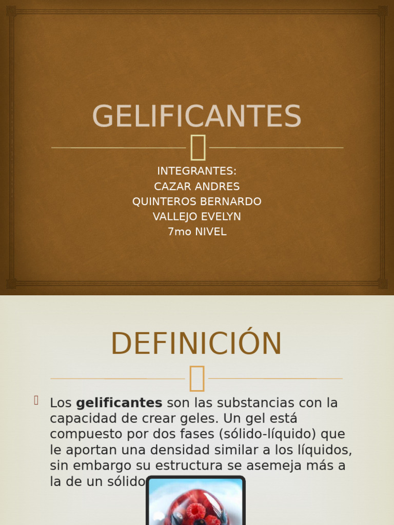GELIFICANTES | PDF | Gel | Agar