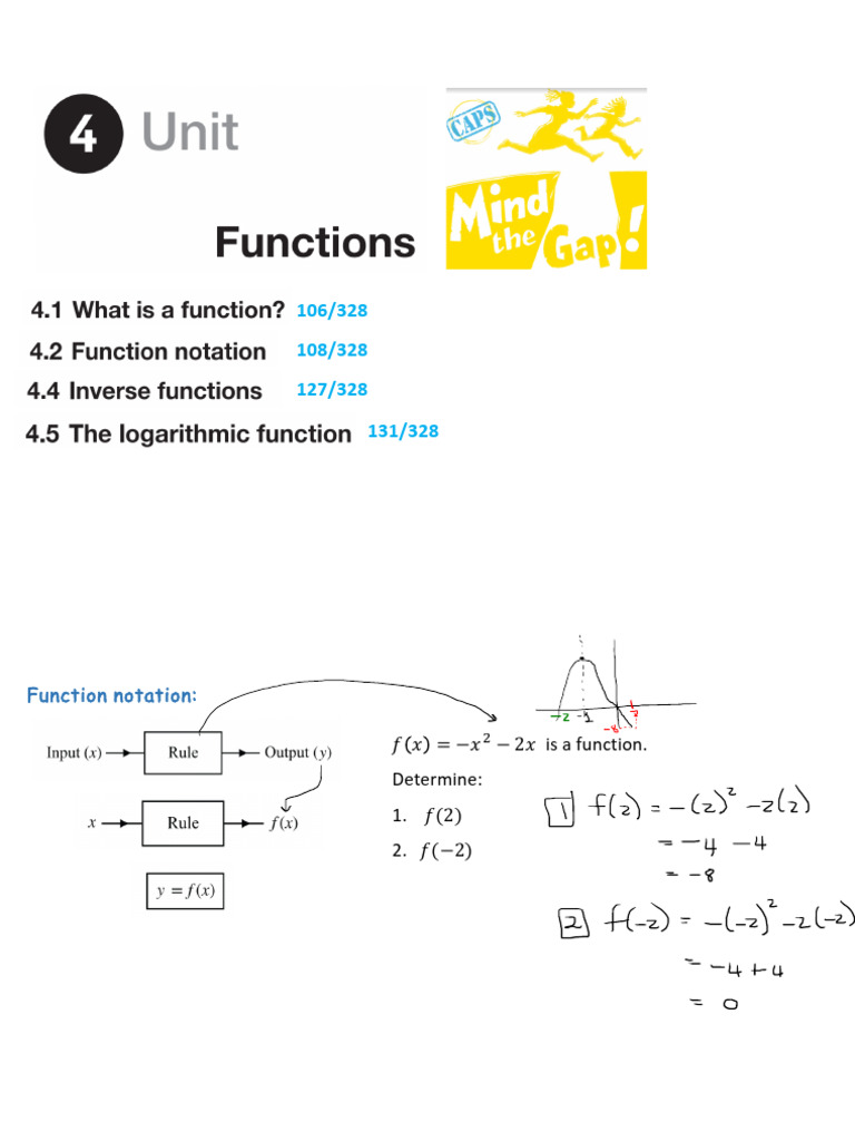 28 November - Lesson Notes - Grade 12 Functions | PDF