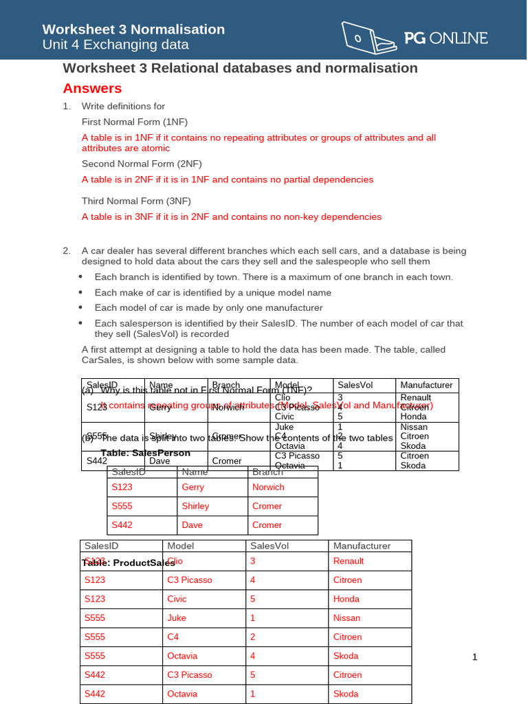 Data Types Worksheet 3 Answers | PDF | Information Technology ...