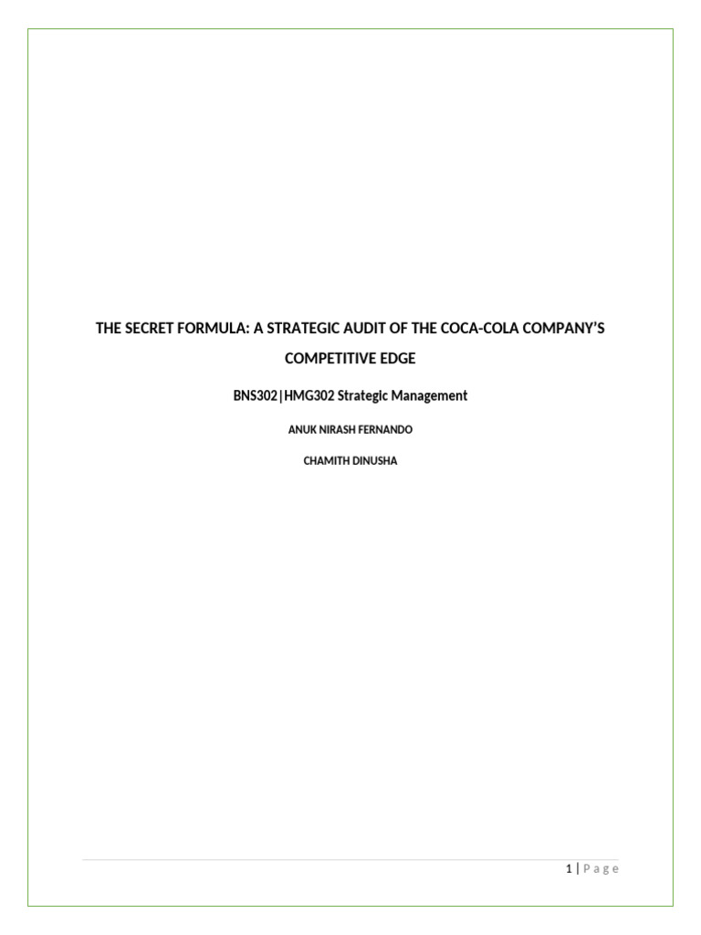 Anuk Nirash Fernando - Chamith Dinusha | PDF | The Coca Cola Company | Coca Cola