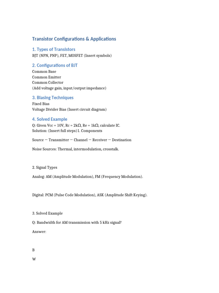Transistor_Configurations_Template | PDF