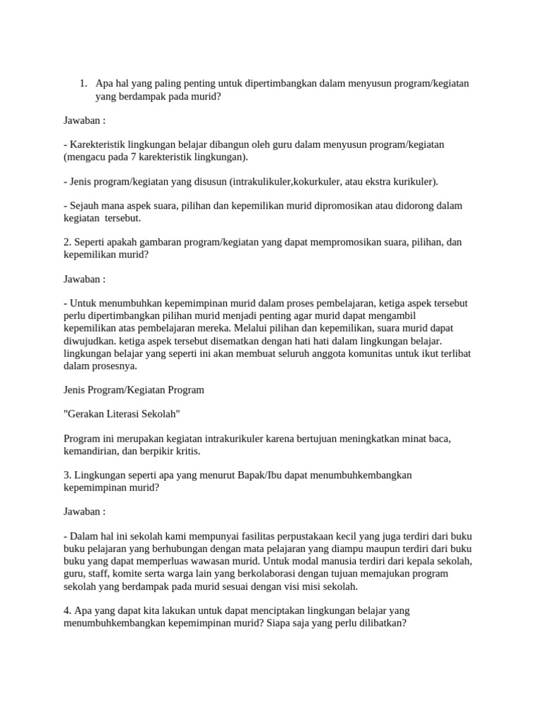 Apa Hal Yang Paling Penting Untuk Dipertimbangkan Dalam Menyusun Program | PDF