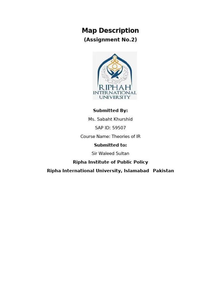 Sabaht Khurshid, Theories of IR, Assignment No. 2 | PDF | Pakistan | Military Strategy