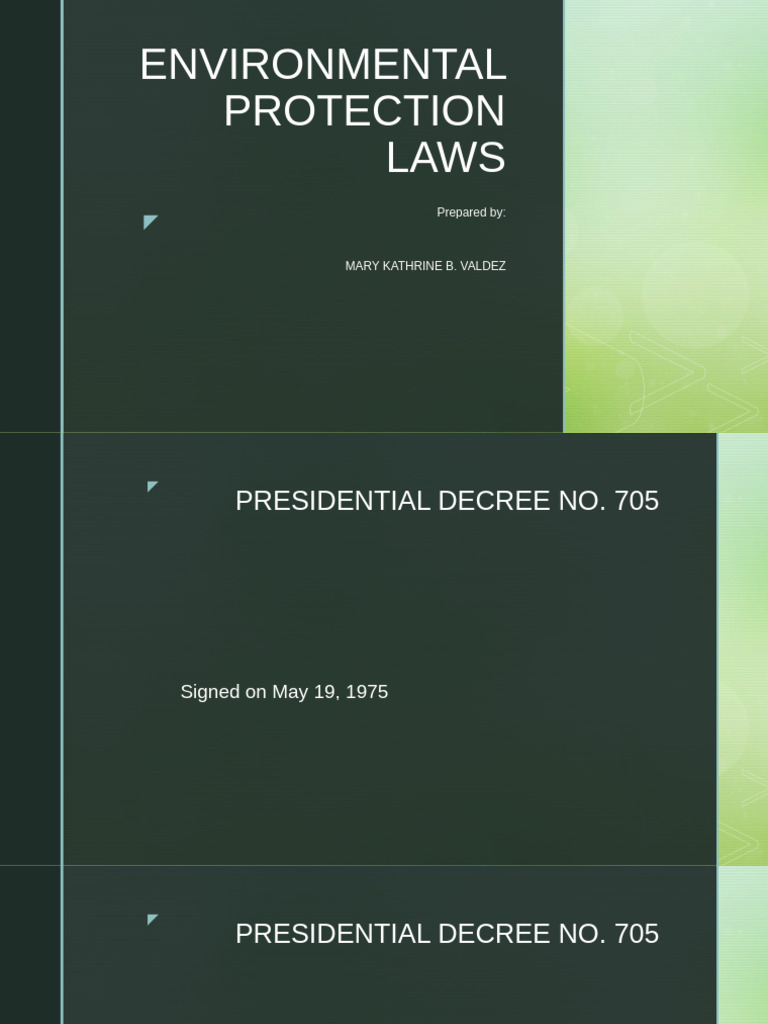 Environmental Protection Laws | PDF | License | Environmental Impact Assessment
