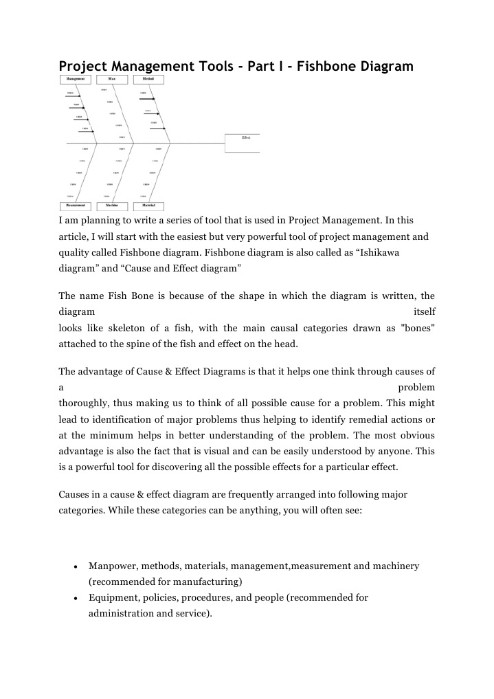 Fishbone Diagram in Project Management | PDF | Causality | Epistemology
