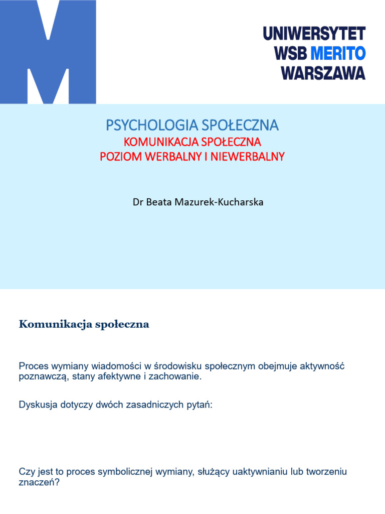 BMK Komunikacja Społeczna | PDF