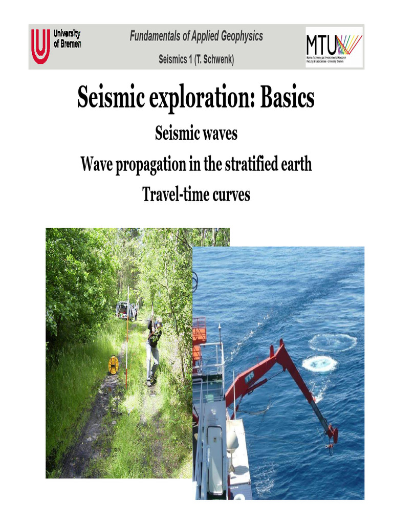 Lecture Seismic 1 2024-11-05 | PDF | Seismology | Waves