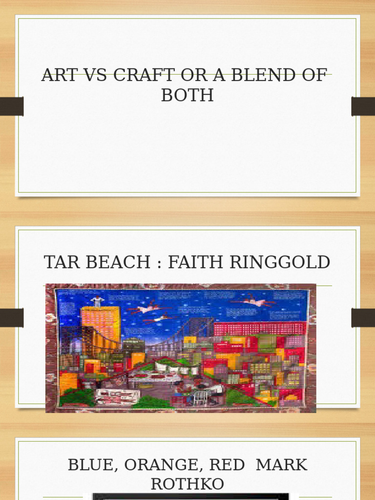 Art Vs Craft or A Blend of Both | PDF