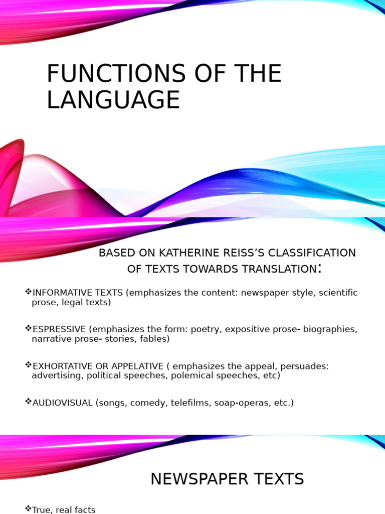 Functions of The Language | PDF