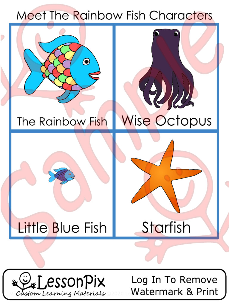 Meet+the+Rainbow+Fish+Characters Material 11435191 | PDF