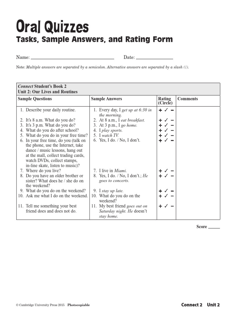 Oral_Quizzes_2__Level_2 | PDF