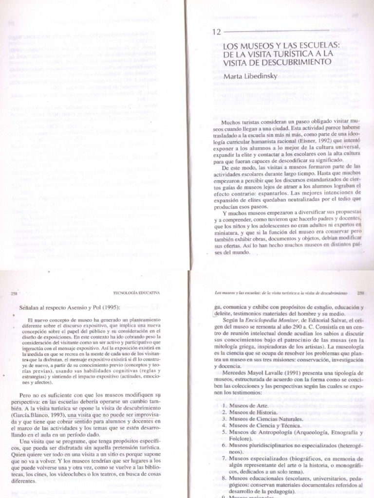 Libedinsky. Los Museos y Las Escuelas | PDF