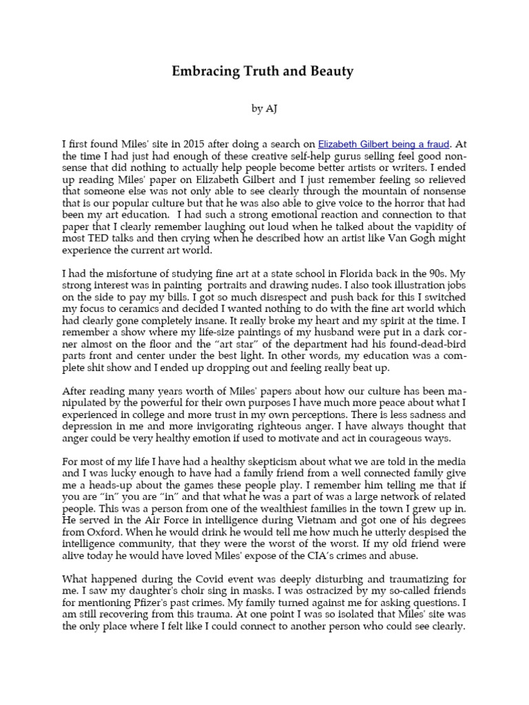 Embracing Truth and Beauty | PDF | Psychology