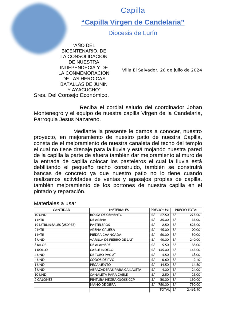 Oficio Candelaria | PDF