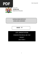 LIFE ORIENTATION PROJECT TERM 2 GRADE 12 | PDF | Social Psychology ...