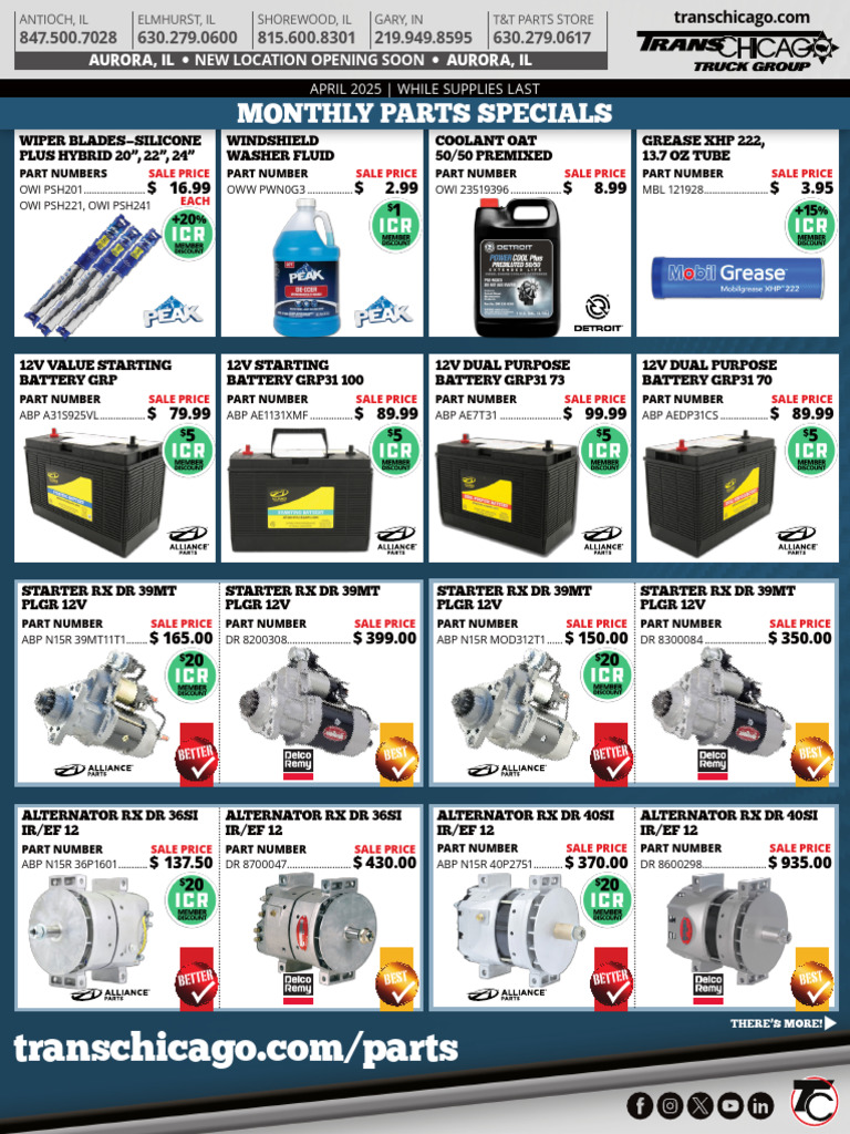 Monthly Parts Specials - April 2025 | PDF | Gas Technologies ...
