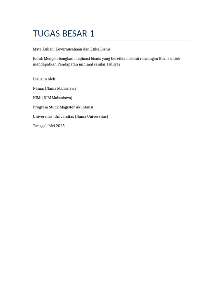 Tb1 Maksiumb E&i Nama Nim Final | PDF