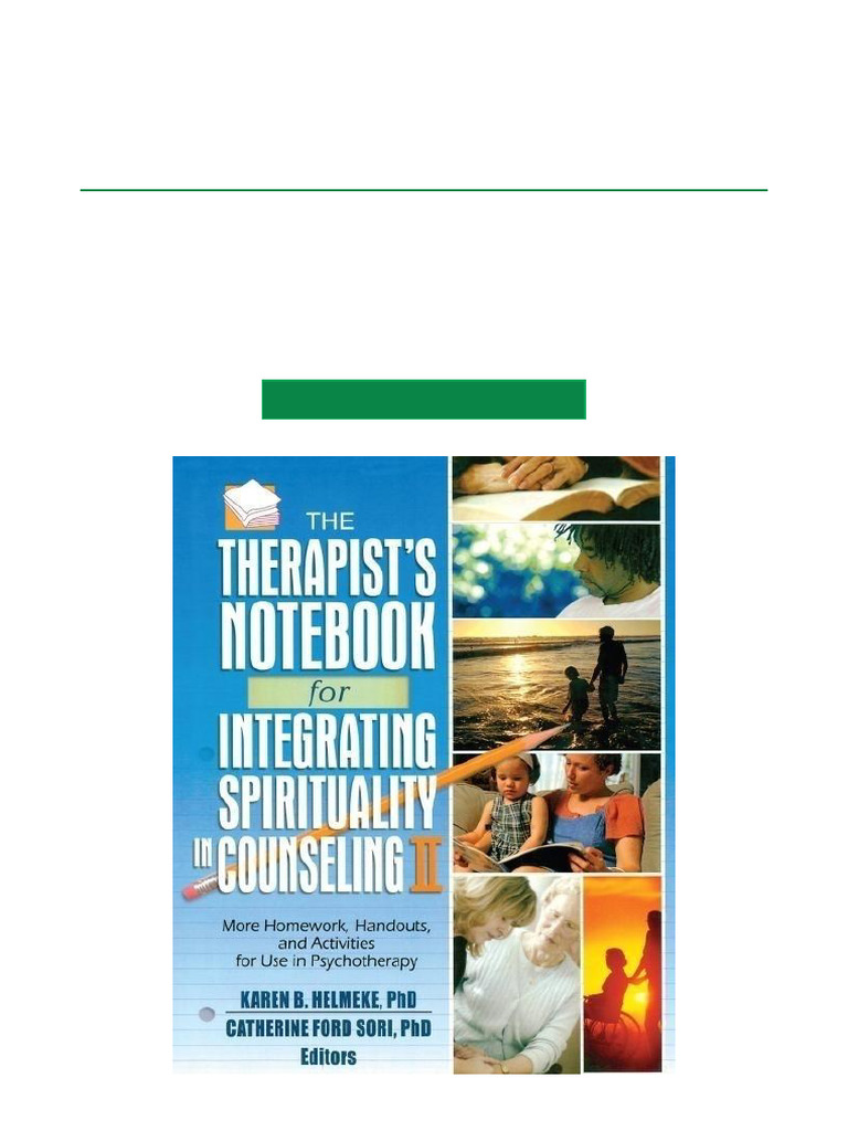 The Therapist's Notebook For Integrating Spirituality in Counseling II ...
