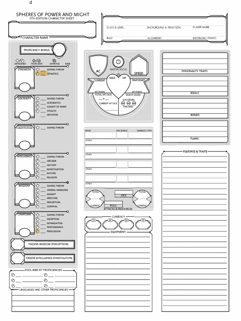 Nyx's Character sheet (1) | PDF | Role Playing Games | Tabletop Games