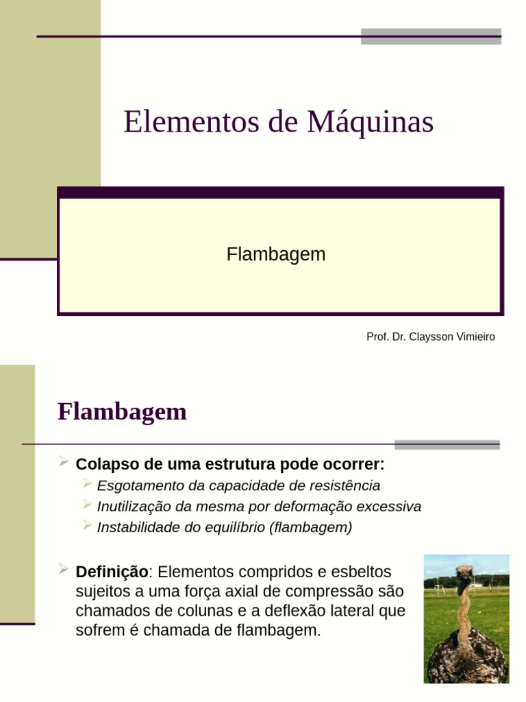 Módulo 4 - Elementos II - Flambagem | PDF | Flambagem | Deformação ...