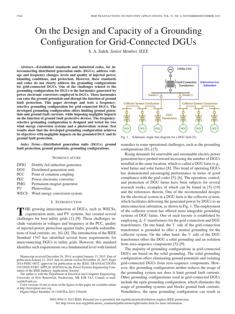 2015-On The Design and Capacity of A Grounding Configuration For Grid ...