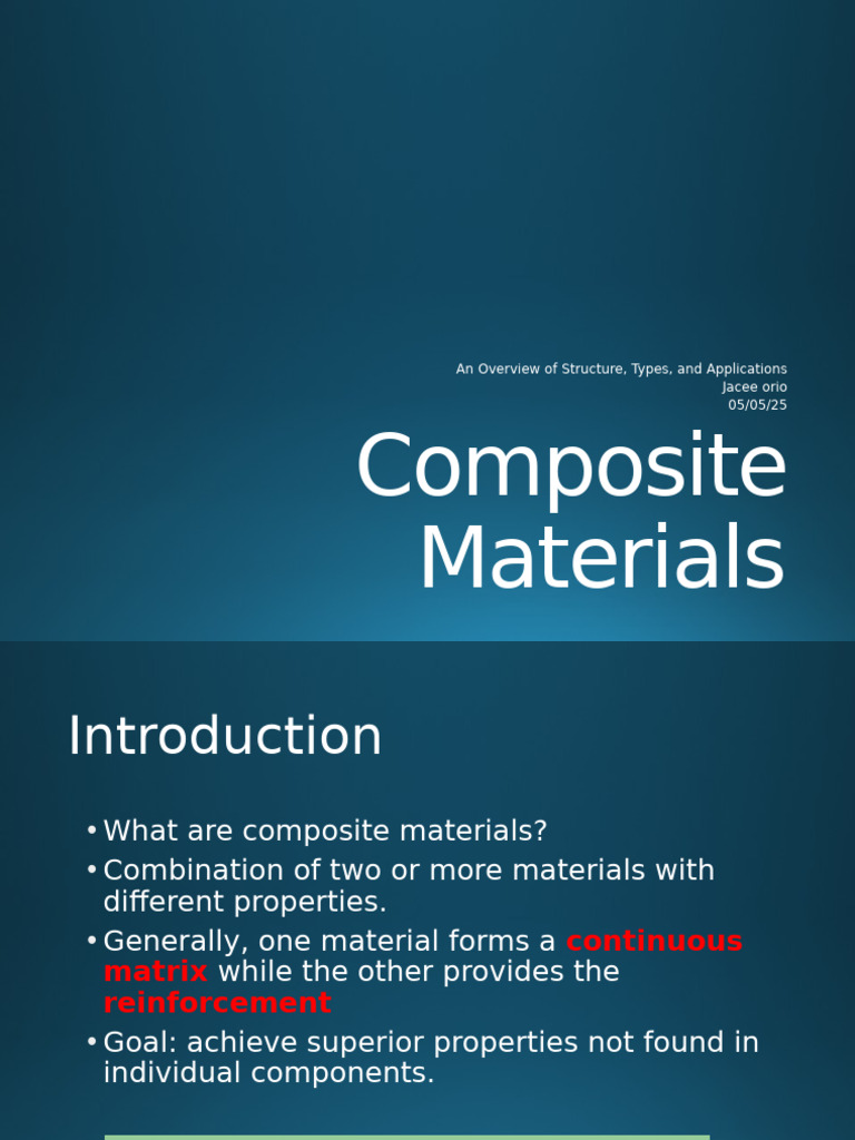 Composite Materials Presentation | PDF