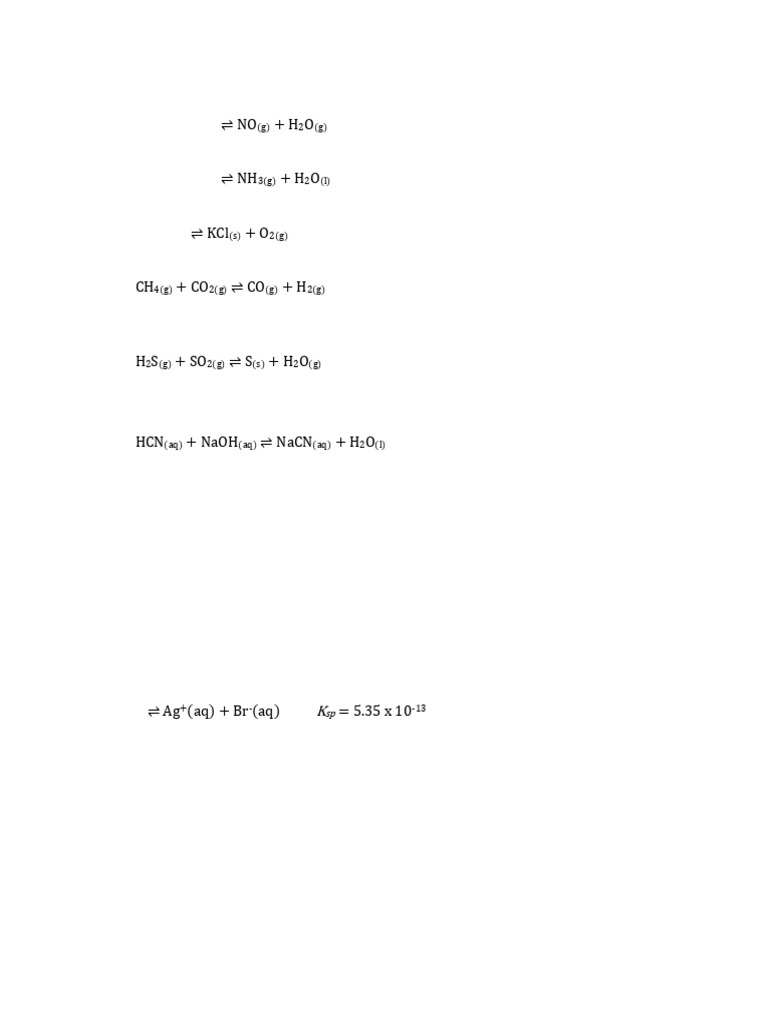 Module 4 Practice Problems | PDF | Chemical Equilibrium | Chemical ...