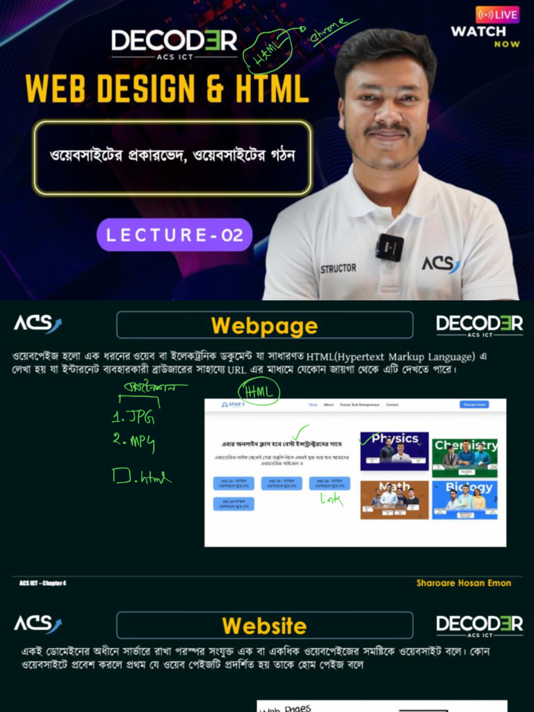 HTML 2 Lecture Emon Vai | PDF