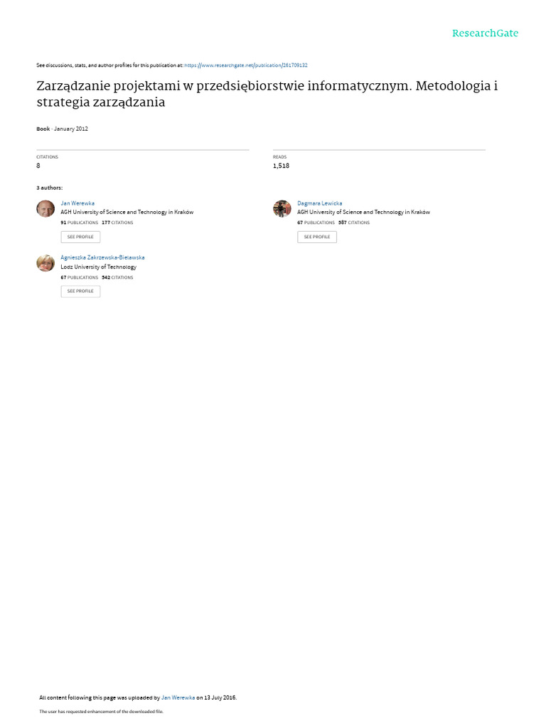 Zarzadzanie Projektami Tom 1 | PDF