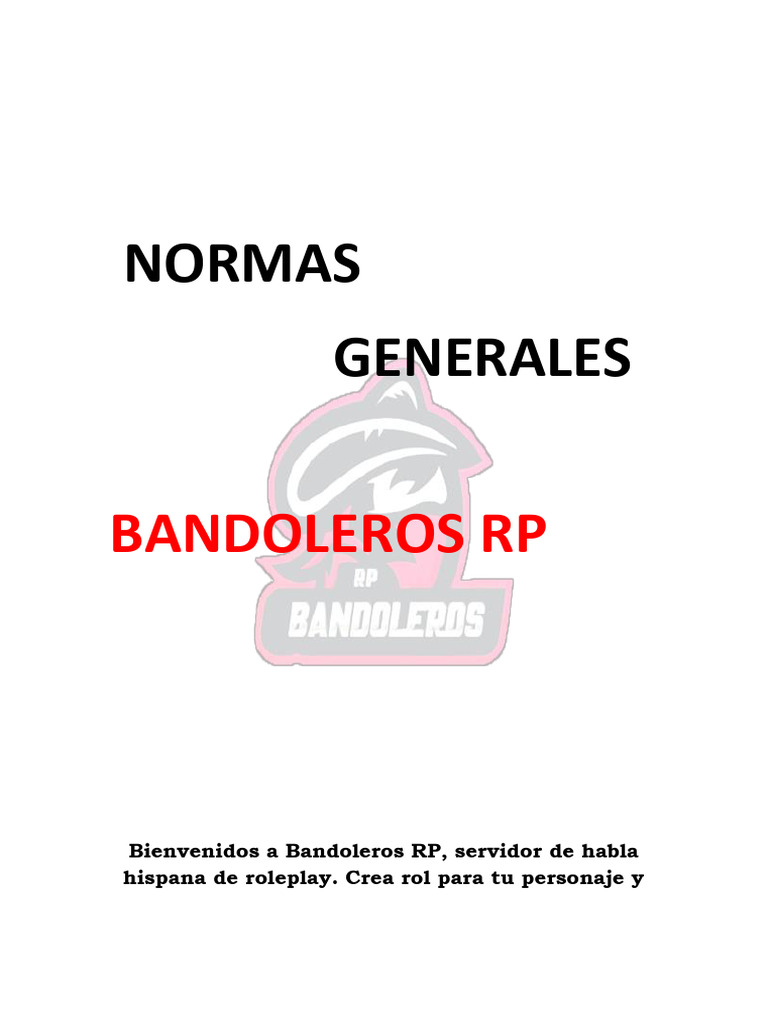 Bandoleros RP2 Normativa | PDF | Secuestro | Policía