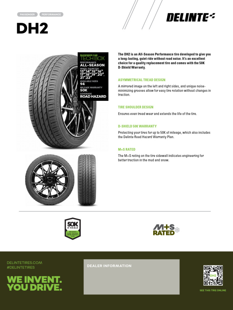 DT 2024 Sellsheet Delinte Dh2 Final | PDF | Tire | Motor Vehicle