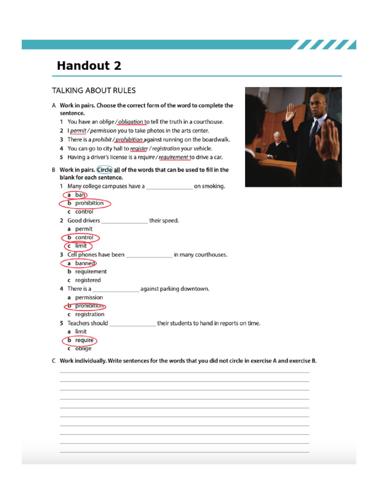 BUS 2.0 Level 4 Lesson Plan 9 Handout 2 | PDF