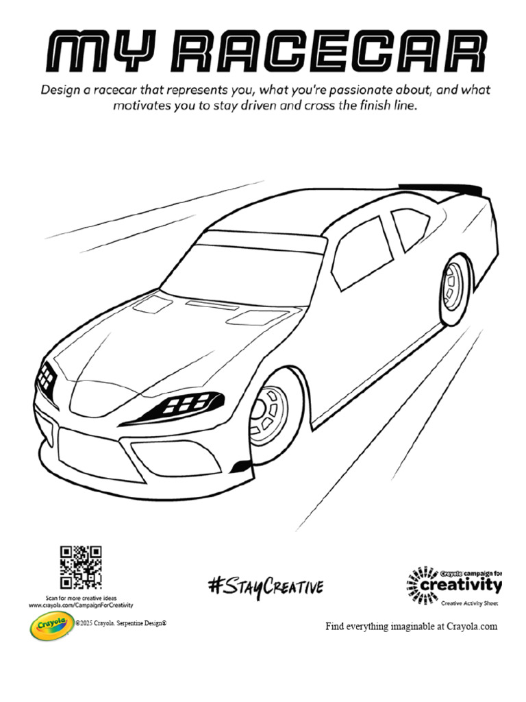 Design Your Own Racecar Activity Sheet For Kids | PDF