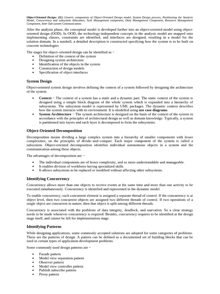 2 Notes - Object - Oriented - Design | PDF | Class (Computer ...