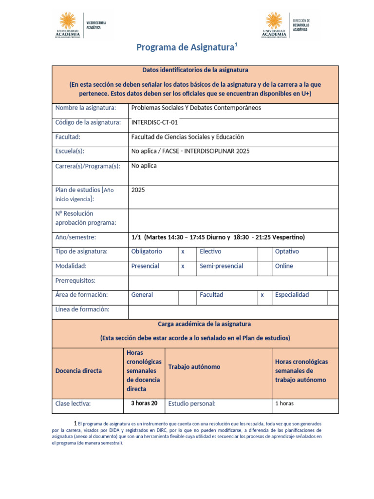 Programa INTERDISC-CT-01 | PDF | Evaluación | Maestros