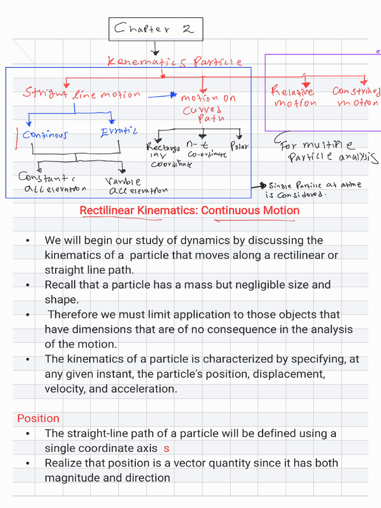 Chapter 2 Rectilinear Motion | PDF