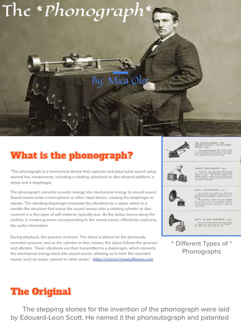 The Invention of The Phonograph | PDF | Phonograph | Thomas Edison