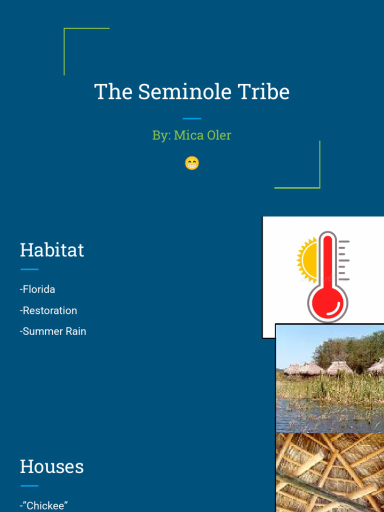 Seminole Native Americans Research Presentation | PDF