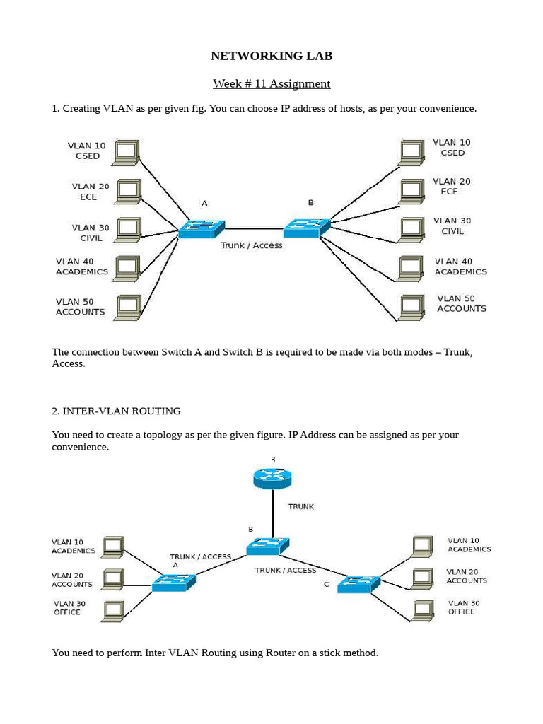 Assignment On VLAN | PDF