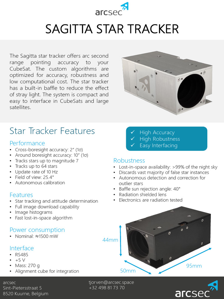 High-Precision Sagitta Star Tracker | PDF